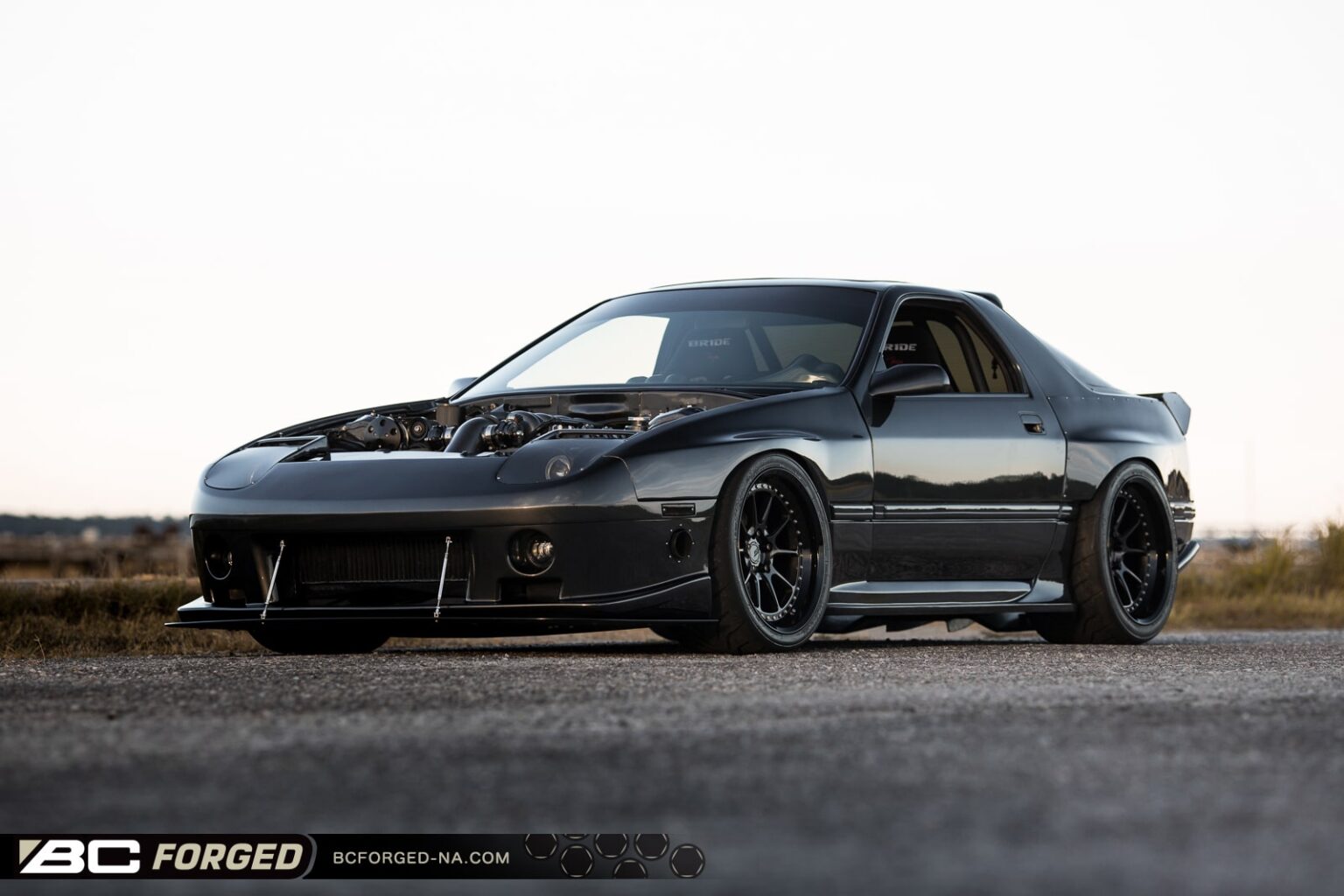 WILL TETRO’S (LS3 TWIN-TURBO) MAZDA FC RX7 – 18″ LE10 - BC Forged NA